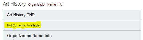 Program or Term Is Not Available – ApplyWeb